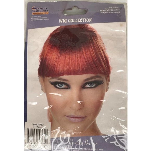 California Costumes | Hair | Costume Clip On Bangs Red Hair Cosplay ...